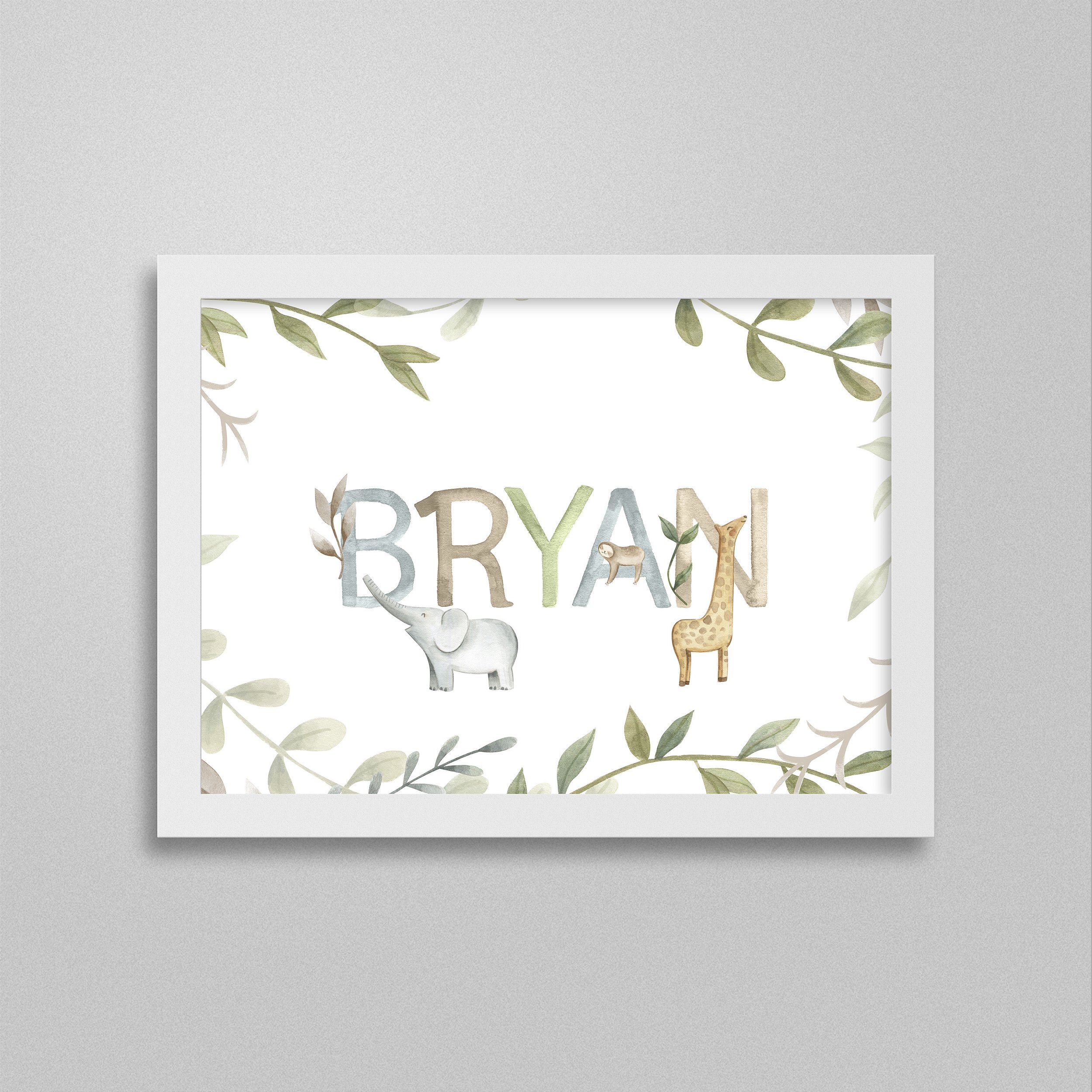 Quadro Personalizado com nome Bryan - Decor Quadros - Bebê e Infantil