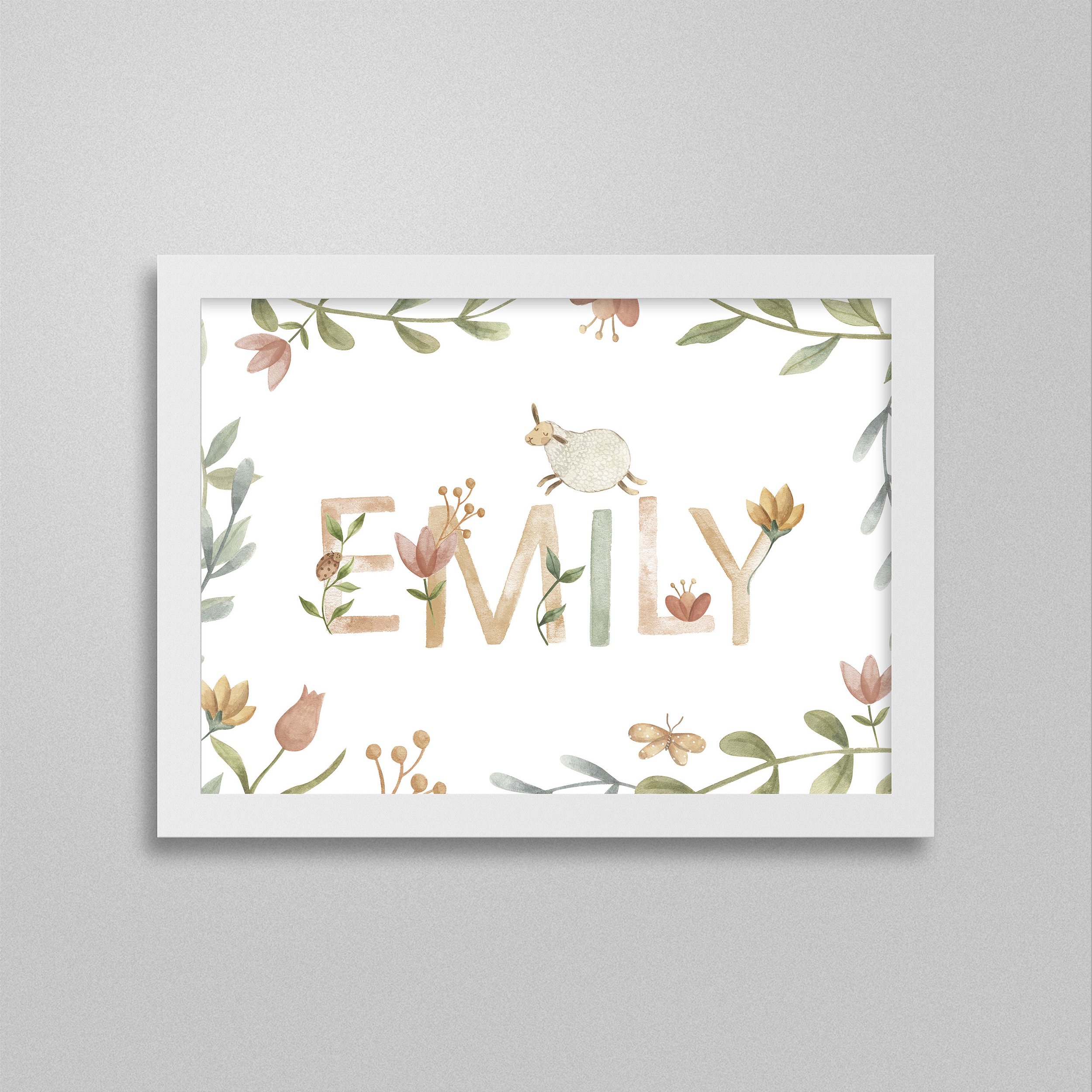 Quadro Personalizado com nome Emily - Decor Quadros - Bebê e Infantil