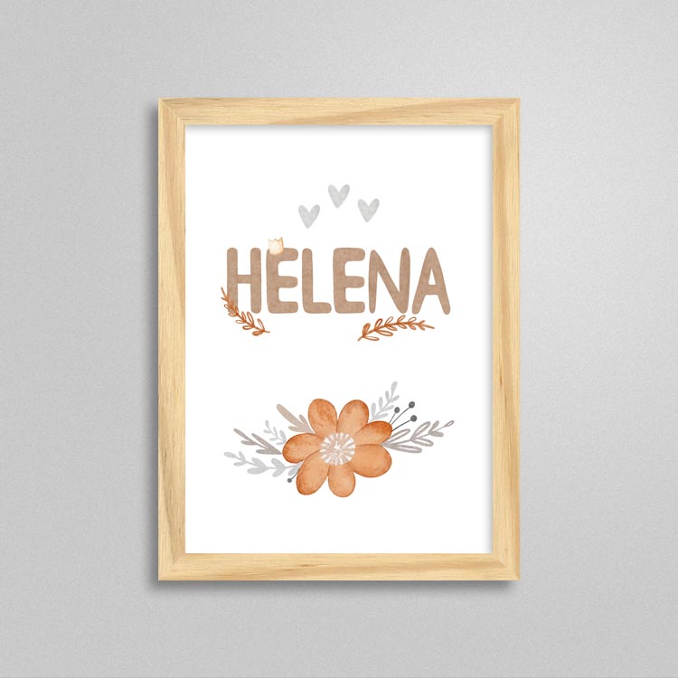 Quadro personalizado com nome Helena - Decor Quadros - Bebê e Infantil