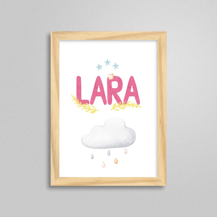 Quadro personalizado com nome Lara - Decor Quadros - Bebê e Infantil