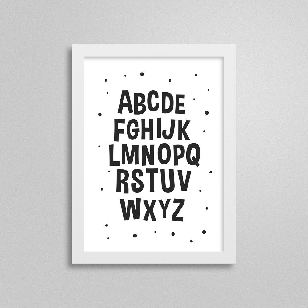 Quadro Alfabeto - Decor Quadros - Bebê e Infantil