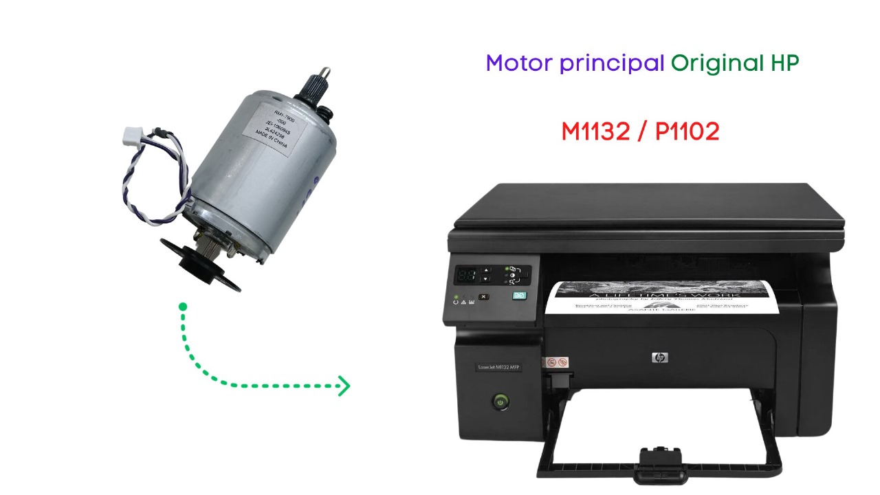 MOTOR PRINCIPAL HP LASERJET P1102 M1132 M1212 - RL1-2591 - lojaimprexcopy.com.br