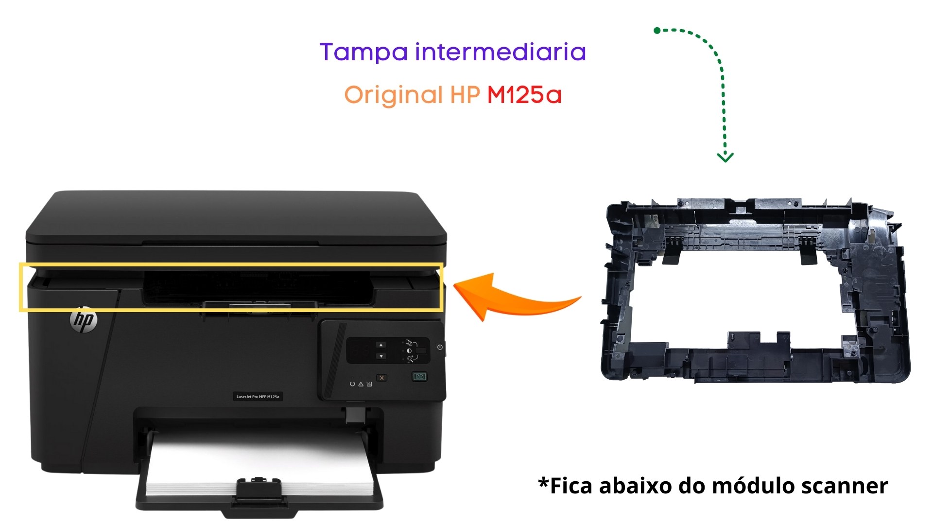 TAMPA CENTRAL HP LASERJET M125A M127FN - lojaimprexcopy.com.br
