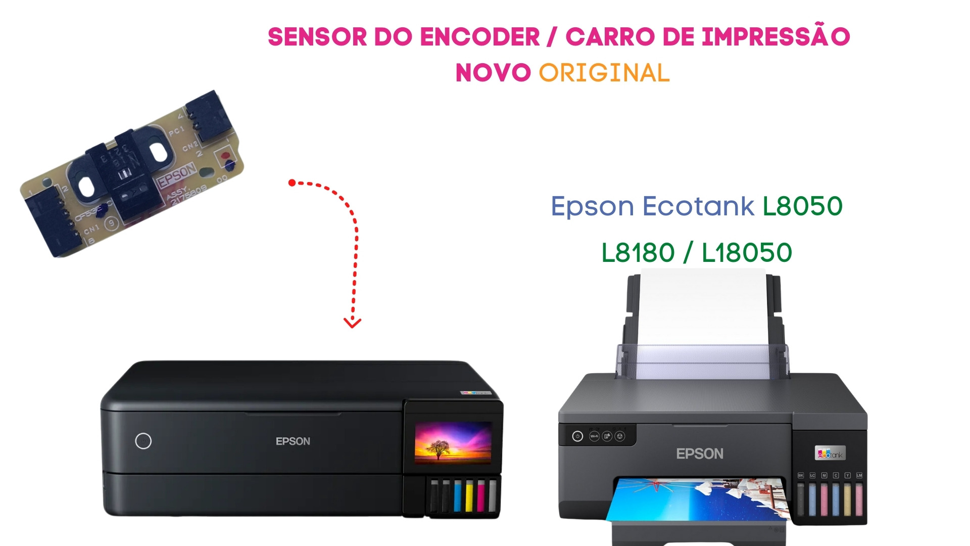SENSOR DO ENCODER EPSON L8180 L18050 L8050 - lojaimprexcopy.com.br