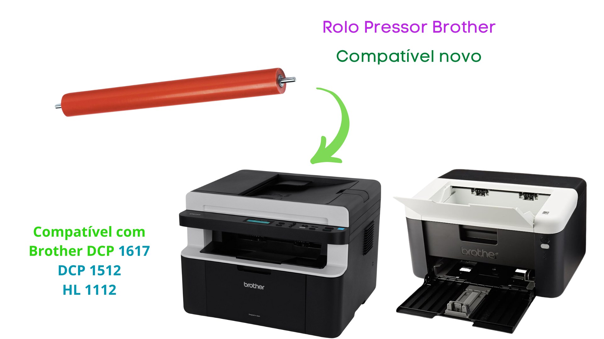 ROLO PRESSOR BROTHER HL1112 I 1202 I DCP1617 - COMPATÍVEL ...