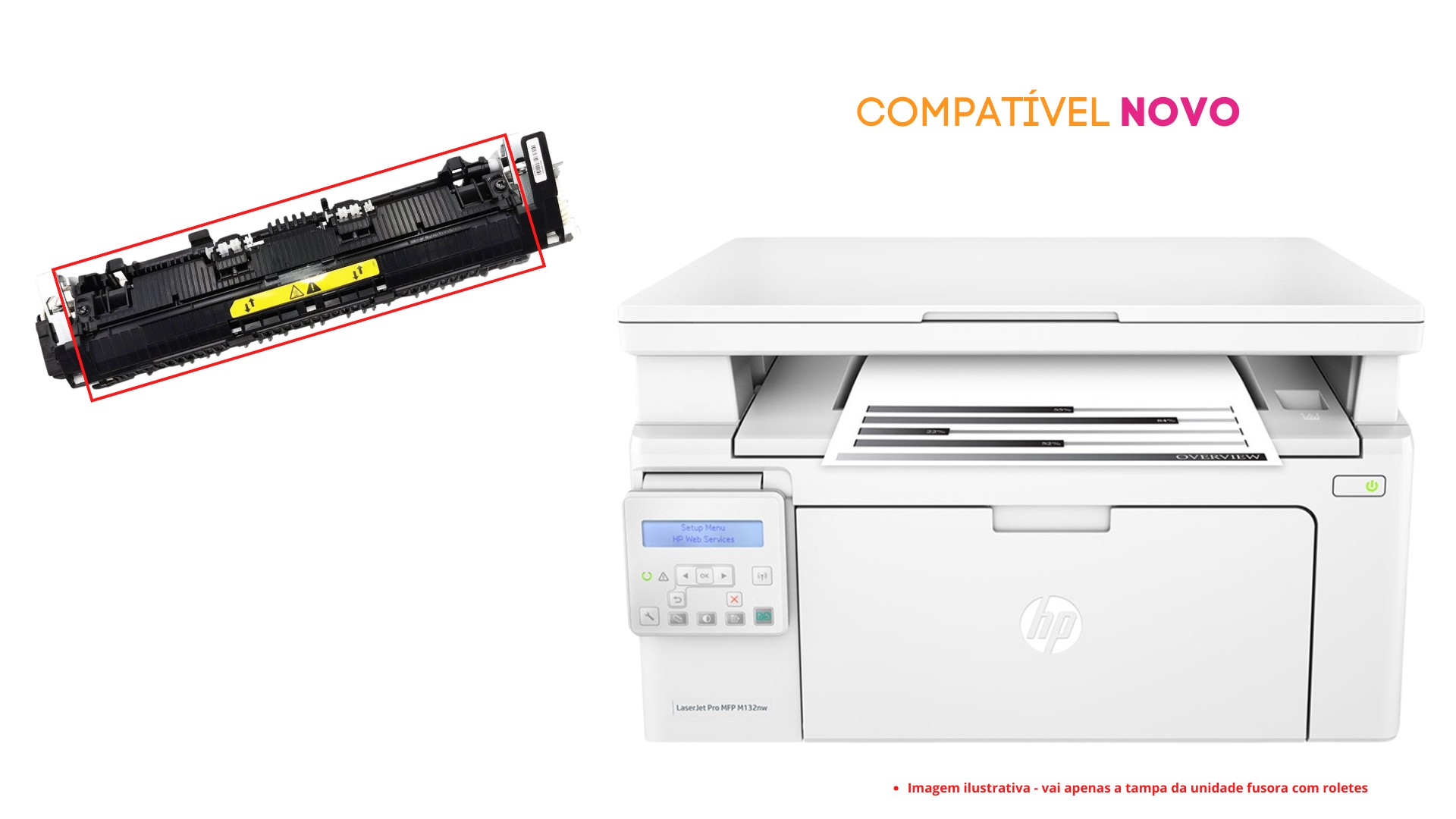 TAMPA DO FUSOR HP LASERJET M104 / M130 / M132 / M134 - lojaimprexcopy ...