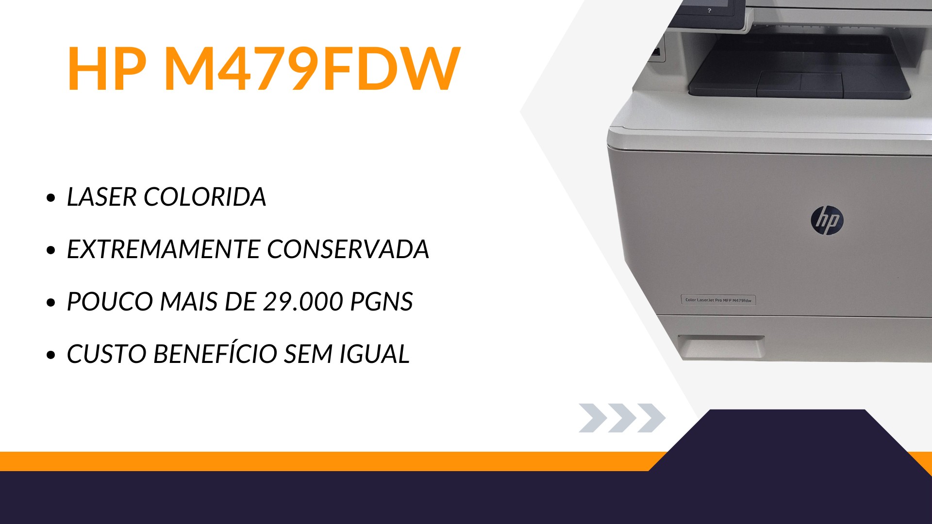 MULTIFUNCIONAL HP LASERJET COLOR M479FDW - lojaimprexcopy.com.br
