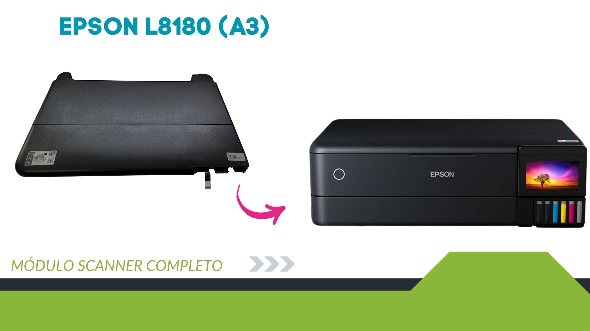 MODULO SCANNER EPSON L8180 (A3) - COMPLETO - lojaimprexcopy.com.br