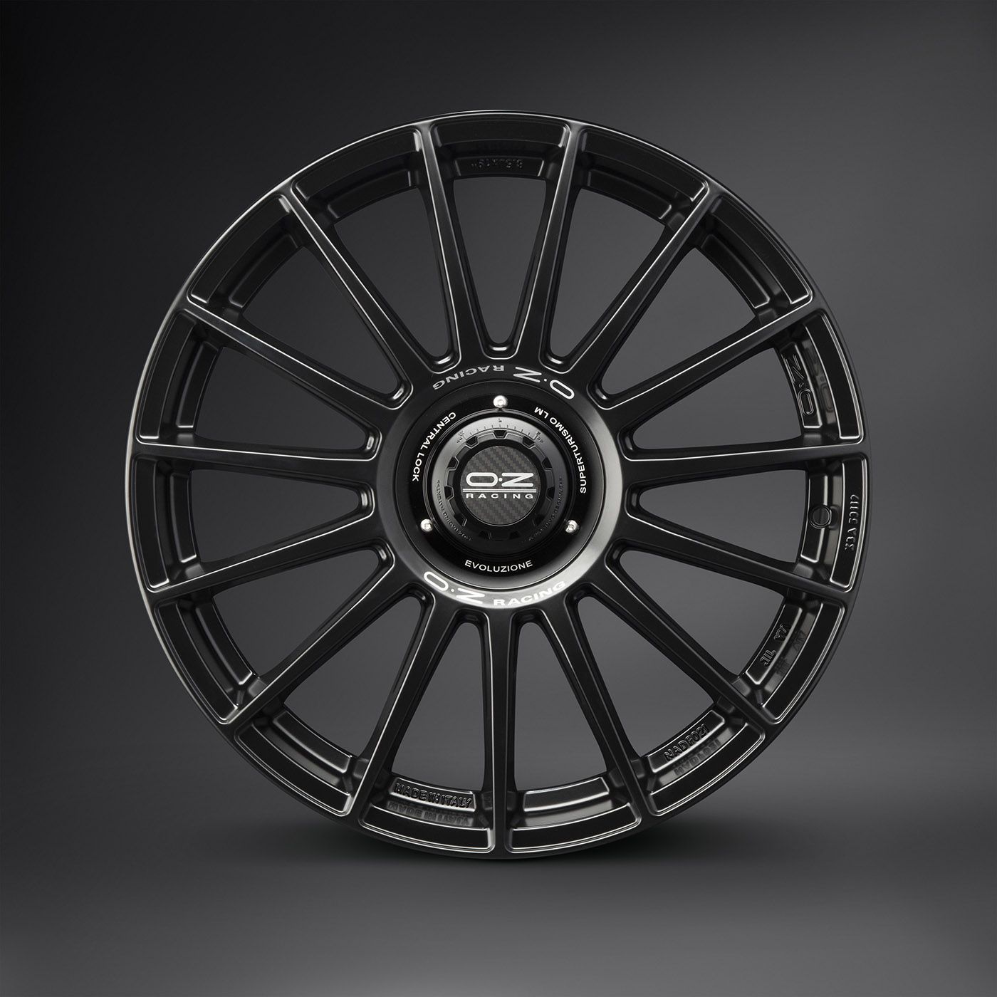 Centercap Centerlock para OZ Superturismo LM - 19x8,5 Matt Black + Bla ...