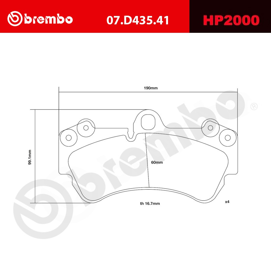 Brembo HP2000 Pads 07.D435.41 - GPParts - Comércio e importação de ...
