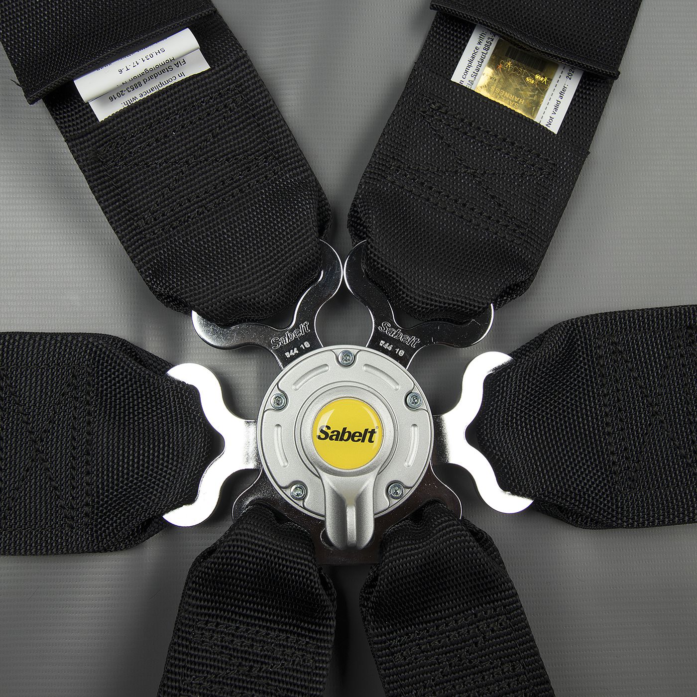 Sabelt - Cinto 6P Saloon Silver New Fia Full 3" Preto - FIA 8853-2016 ...