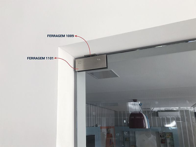 Ferragem 1101 para vidro - Metanox - A marca da excelência