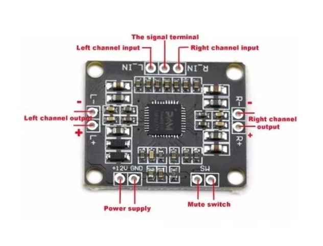 Amplificador Stereo Pam8610 2ch 10w + 10w Arduino - ARDUCORE - Robótica ...