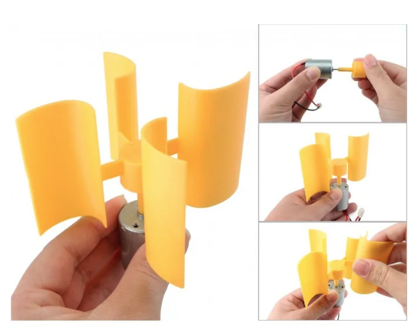 Mini Turbina Eólica Gerador com Led - ARDUCORE - Robótica Educacional ...