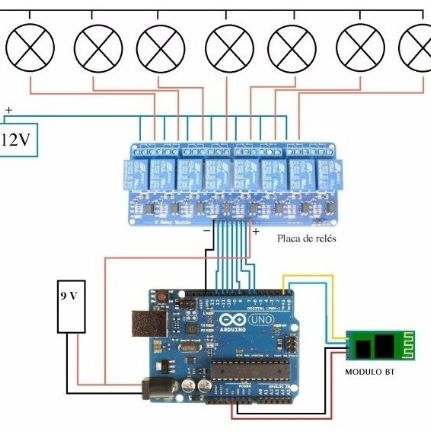 MODULO RELE 8 CANAIS 5V - ARDUCORE - Robótica Educacional arduino