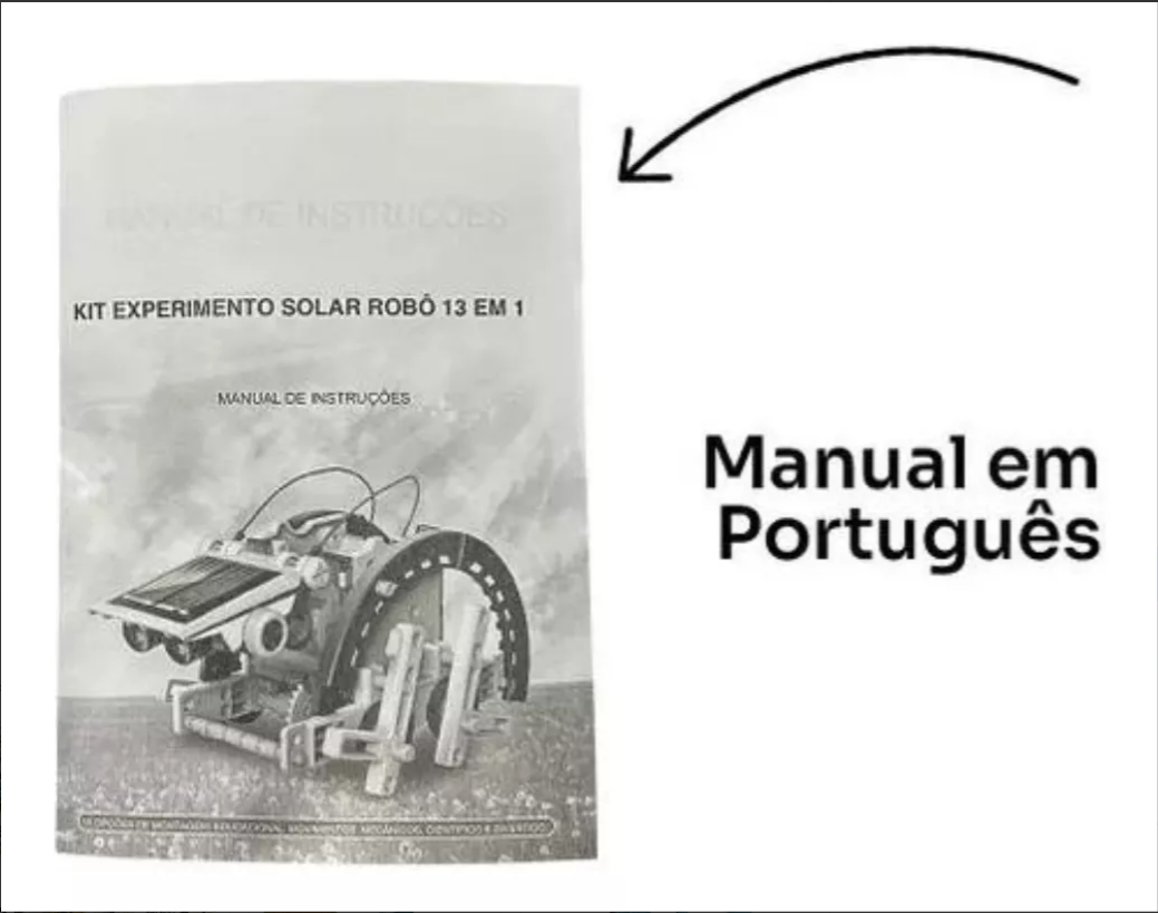 KIT ROBÔ SOLAR 13 EM 1 - ARDUCORE - Robótica Educacional arduino