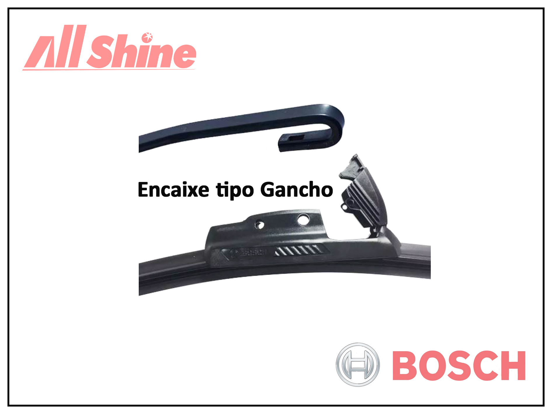 AF22 - PALHETA BOSCH AEROFIT - 22 POLEGADAS - ENCAIXE GANCHO - All Shine