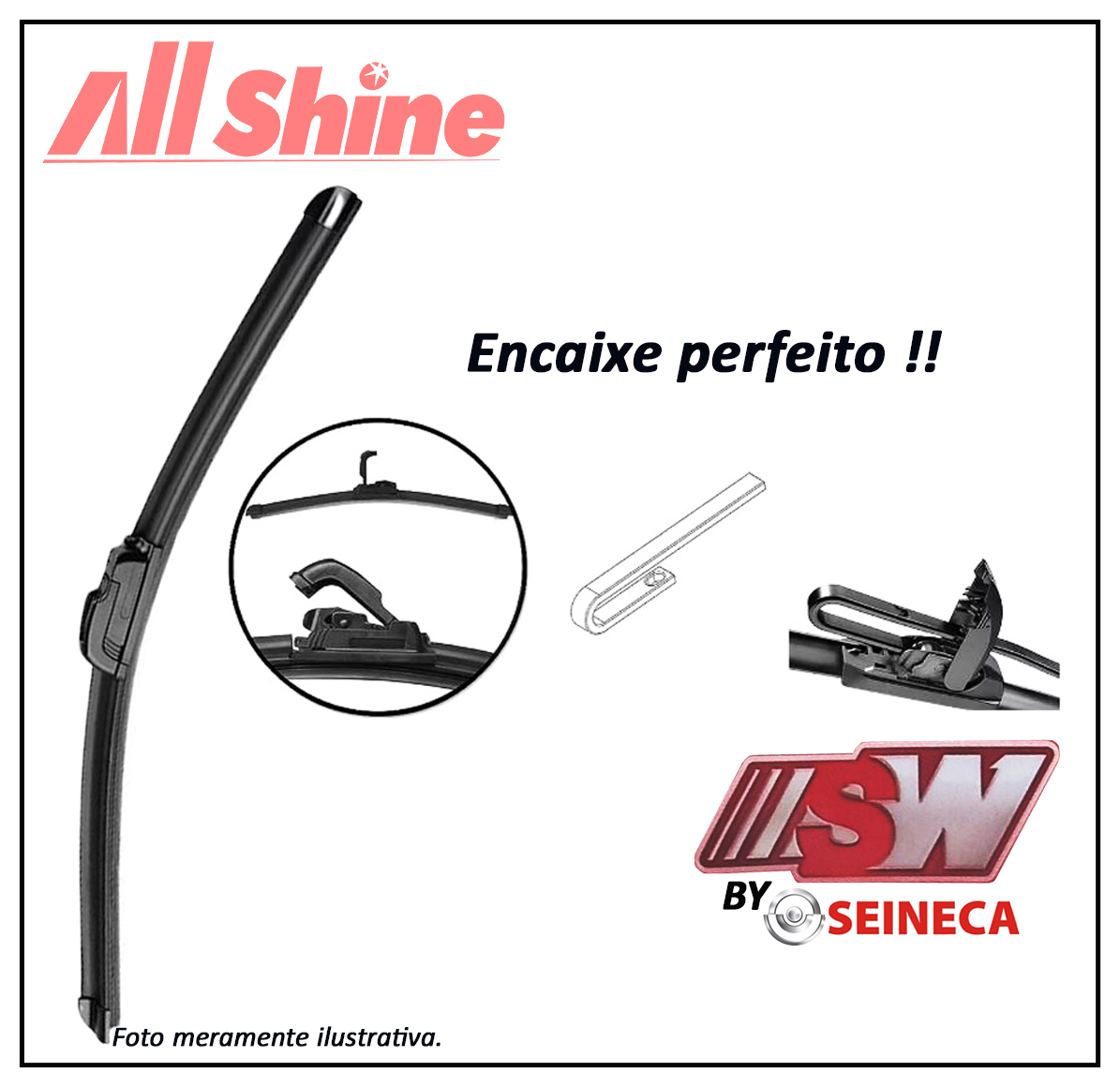 SW23 - PALHETAS "SW" SILICONE - ENCAIXE TIPO GANCHO - 23 POLEGADAS - All Shine