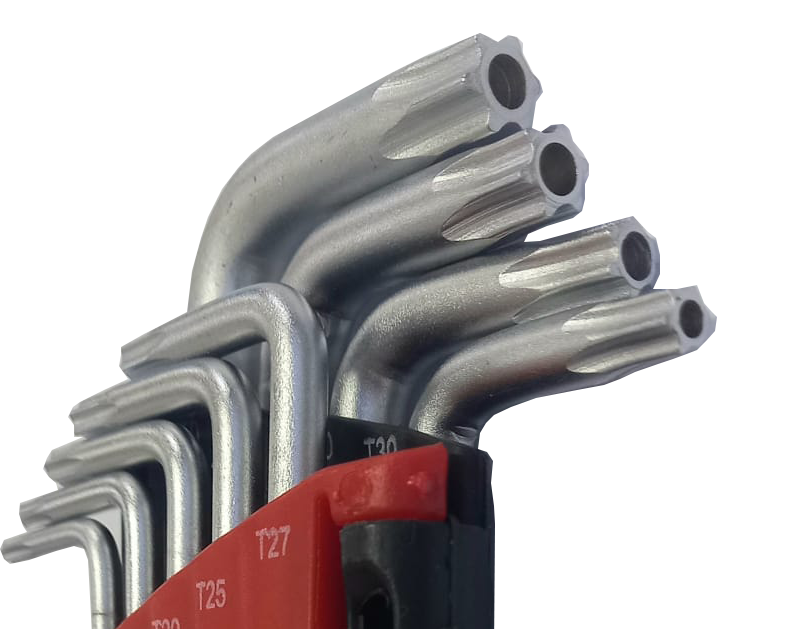 Jogo De Chave Torx Curta - 9 Peças (COM FURO GUIA) - IMPORTADA - All Shine