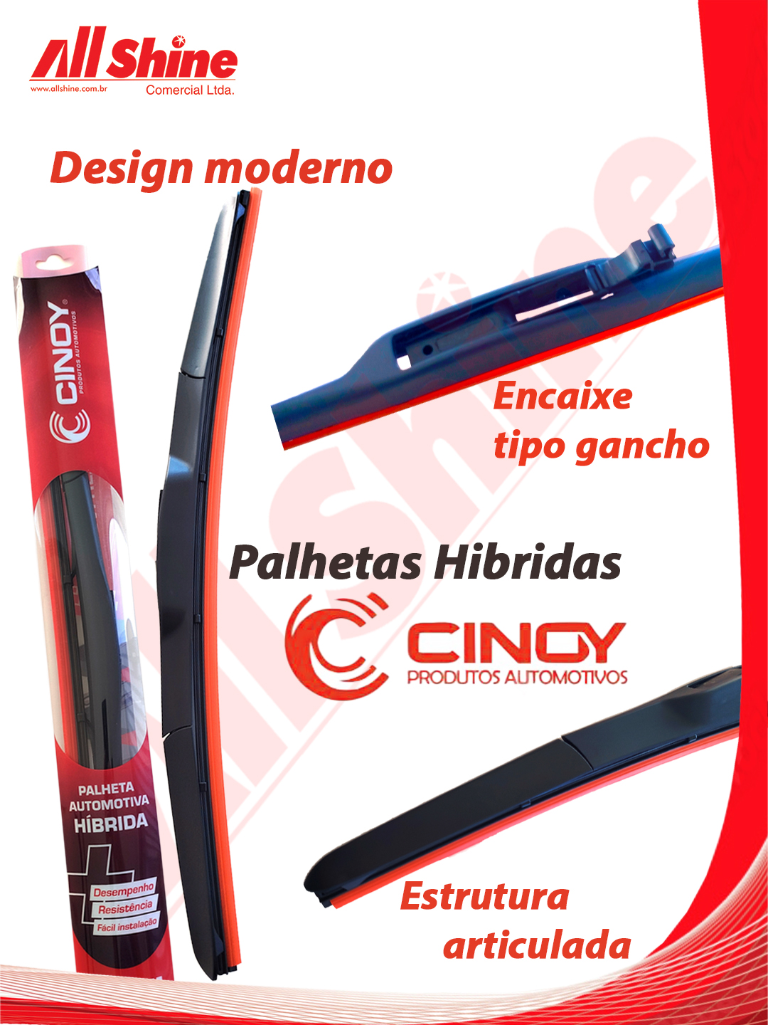 PALHETA HIBRIDA CINOY - ENCAIXE GANCHO - 17 POLEGADAS - All Shine