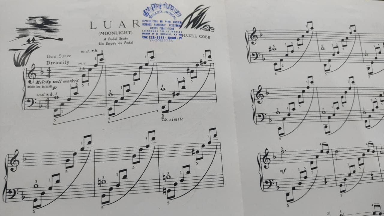 LUAR - partitura para piano - Hazel Cobb - Recanto Musical