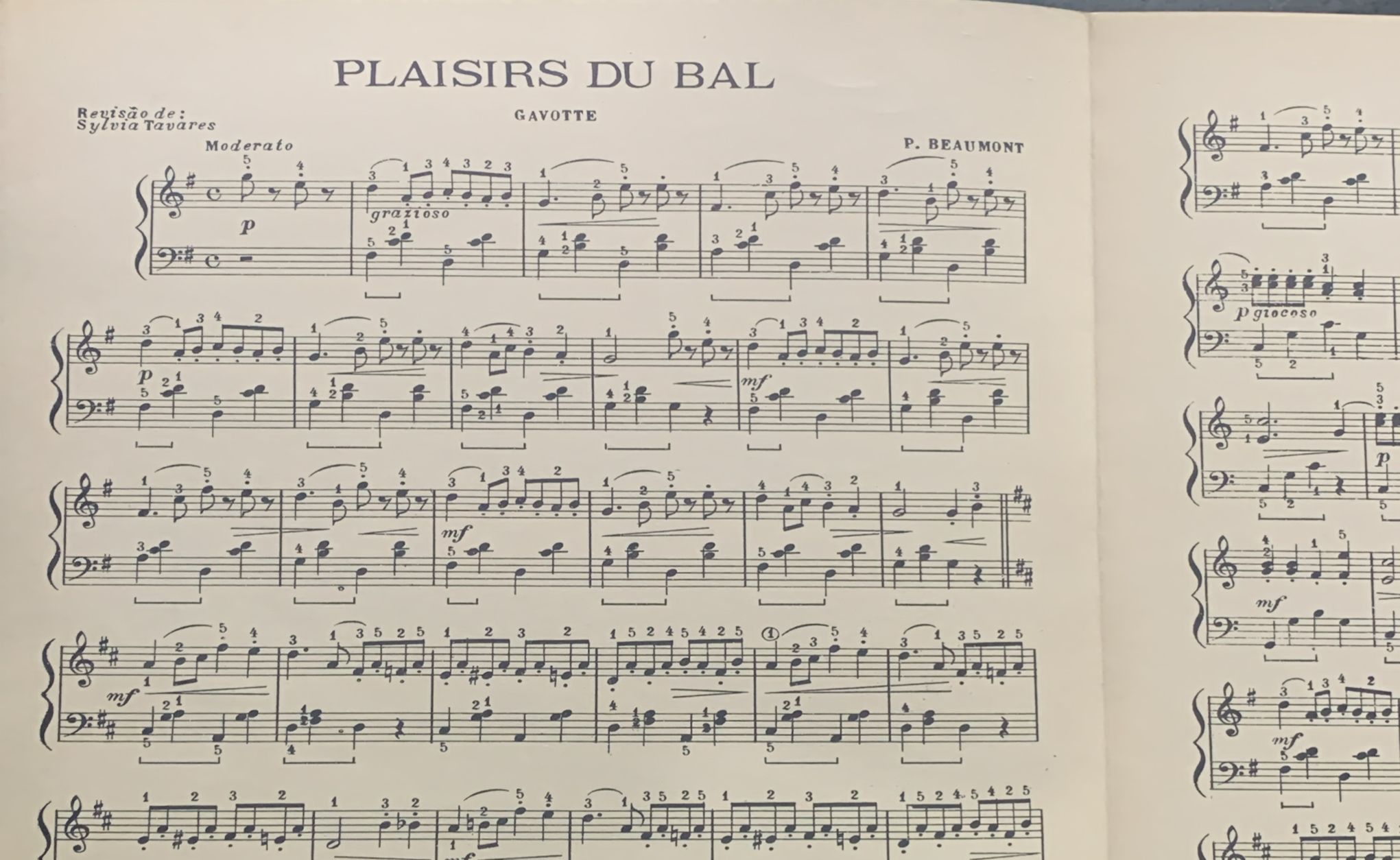 PLAISIRS DU BAL - partitura para piano - P. Beaumont - Recanto Musical