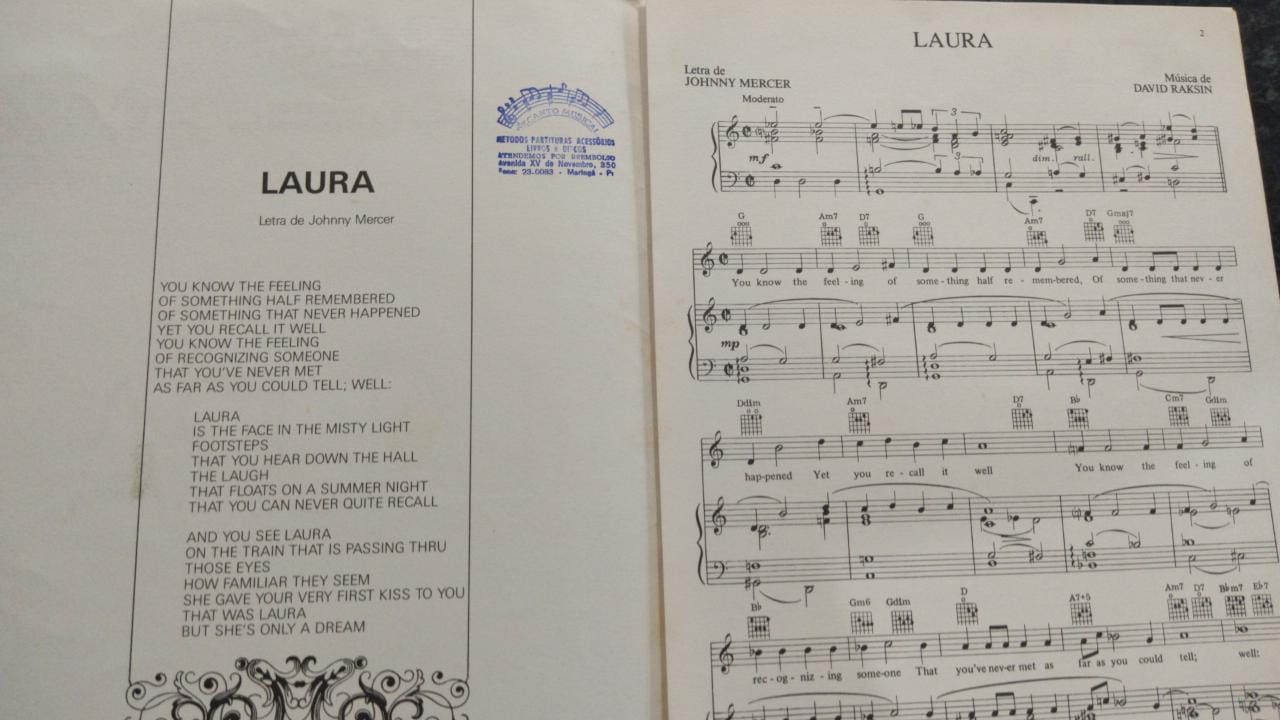 LAURA - partitura para piano, vocal e cifras para violão - David Raksin ...