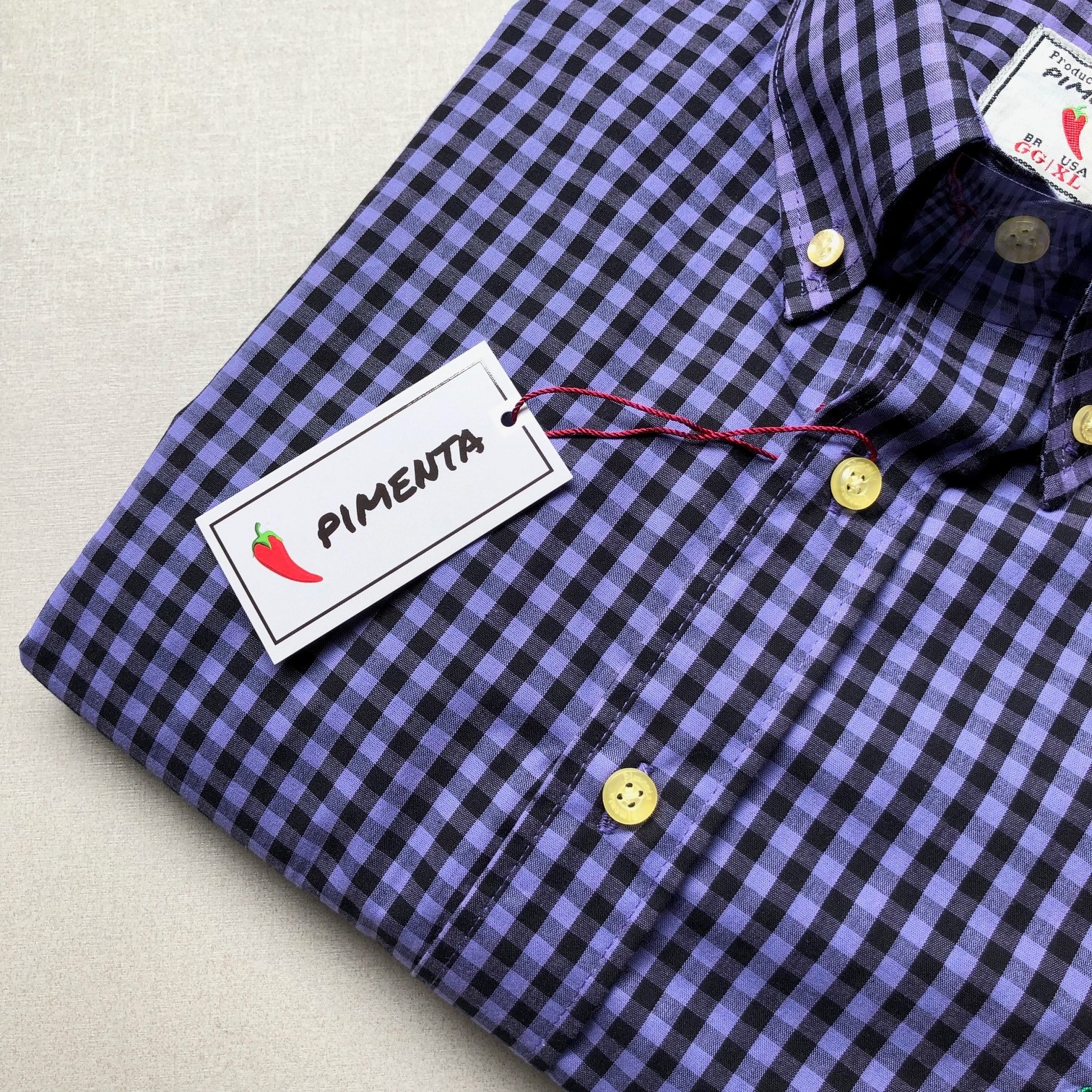 CAMISA XADREZ GRANDE - REF: 21 CLR - ROXO - PIMENTA
