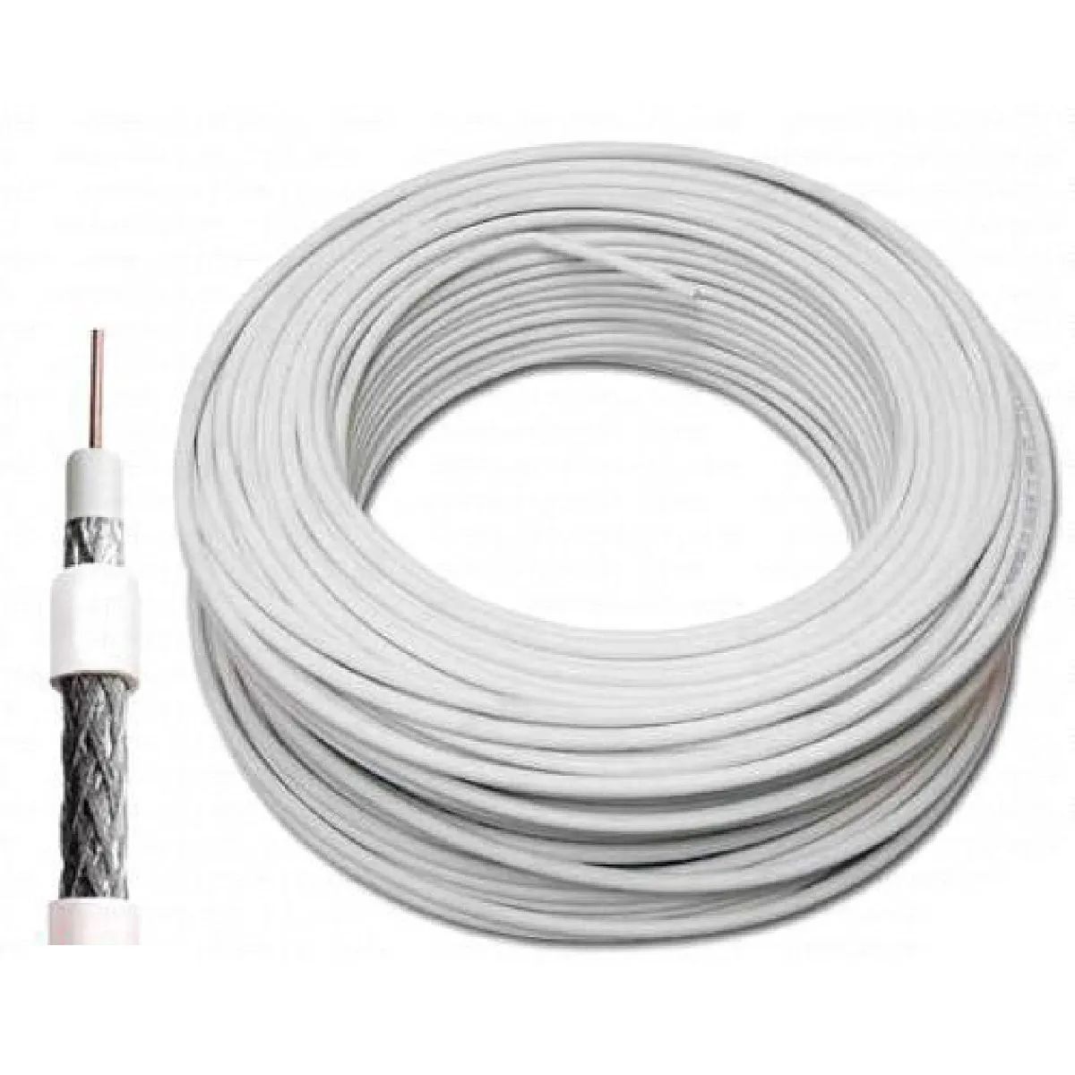 CABO COAXIAL RG06 95% - Rosse Cabos