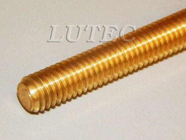 LUTEC | Barra Roscada M20 x 1 Metro - Latão - LUTEC Parafusos e Ferramentas