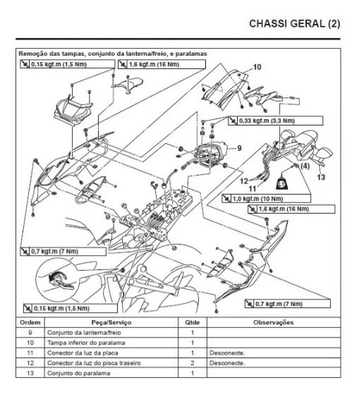 Manual De Serviço Yamaha MT-07 MT07 ABS 2016 - Mecanicando