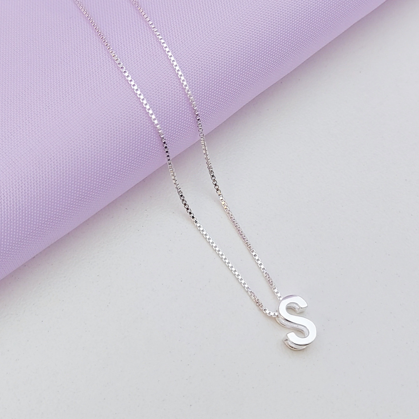 Corrente Letra Em Prata 925 - 45 cm - SegundoFuro.com