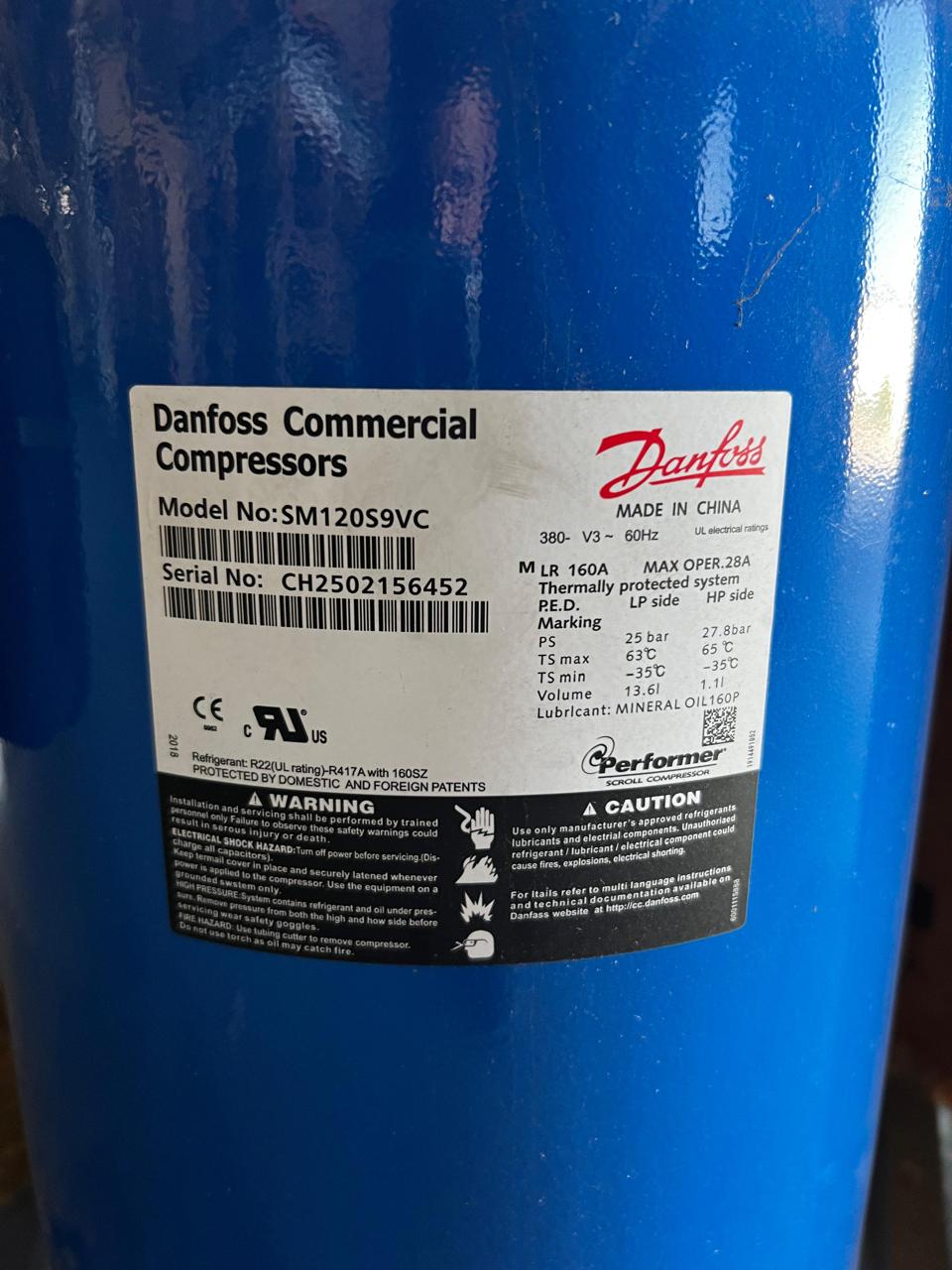 Compressor Danfoss SM120S9VC - 10TR - GF Tools