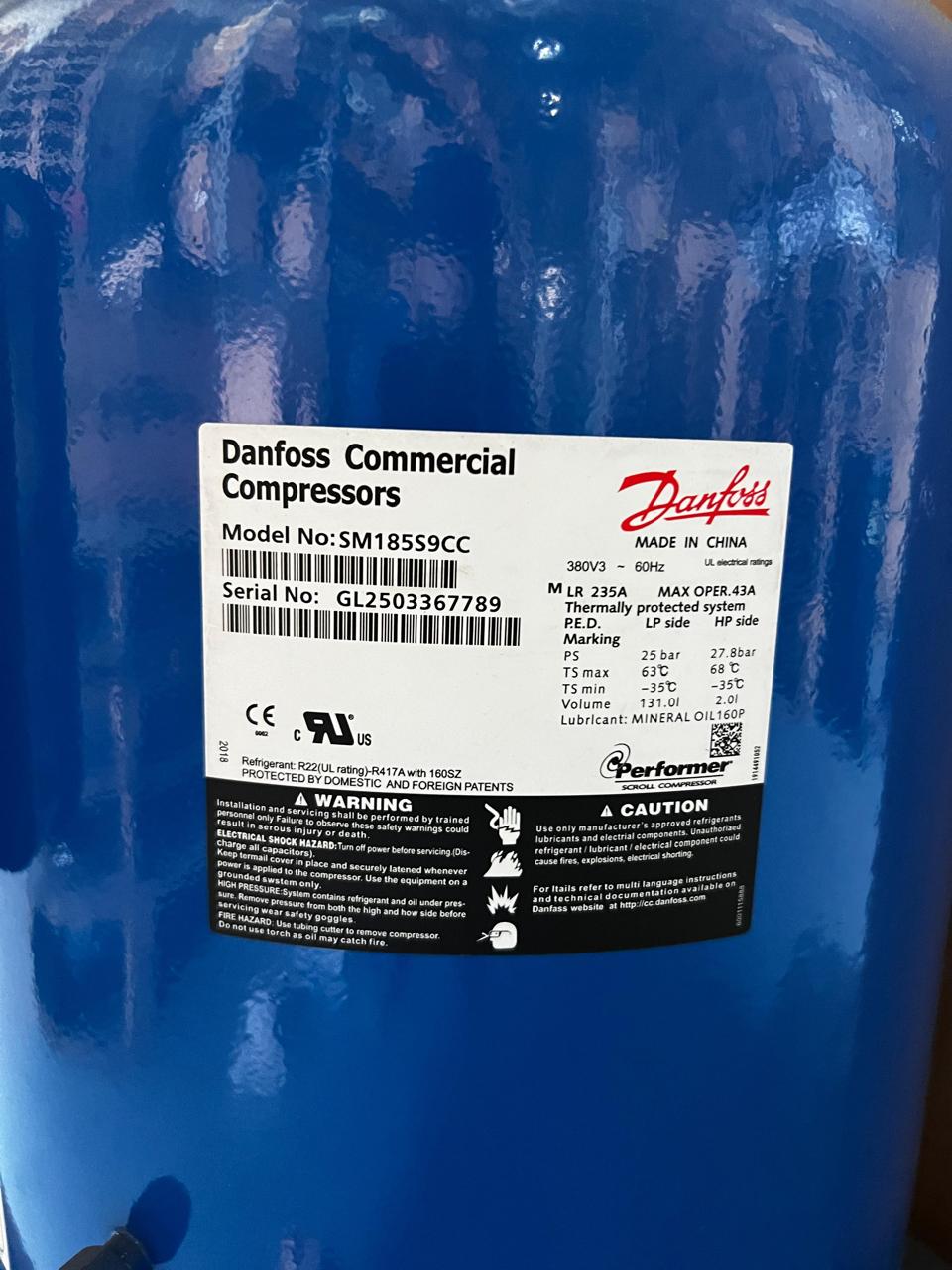 Compressor Danfoss 15TR SM185S9CC - GF Tools