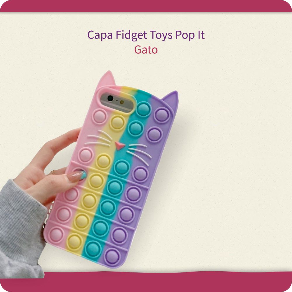 Capa Fidget Toys Pop It - Gato - Fornecedor Atacado