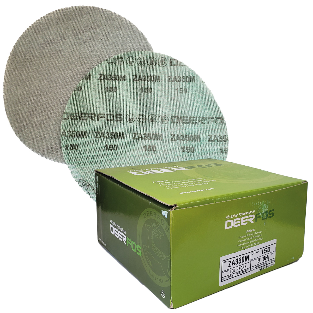DISCO DE LIXA TELA ZA350M (DEERNET) 230MM 9" GRÃO P150 - Chimas - Loja ...