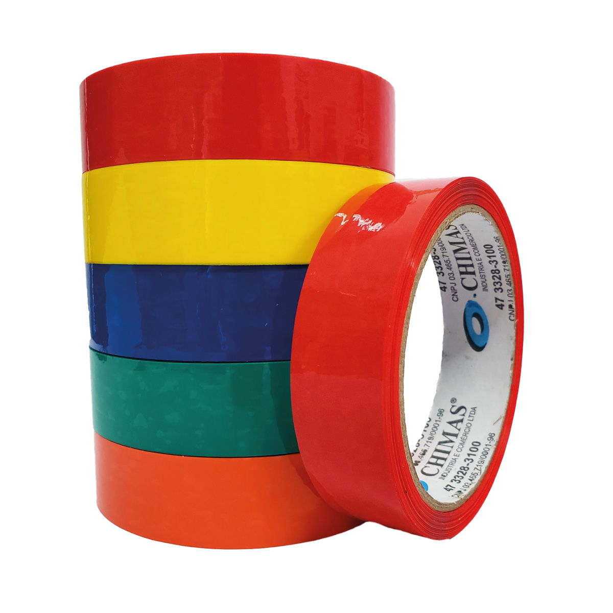 FITA ADESIVA COLORIDA 24 X 50M VERMELHO - Chimas - Loja de Lixas e ...