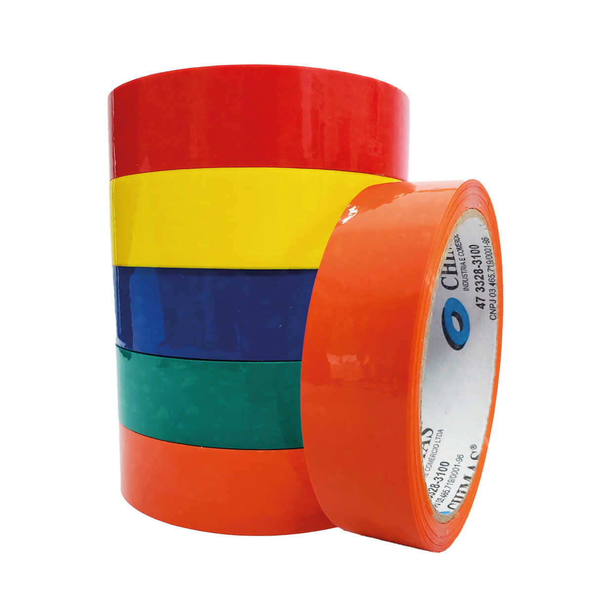 FITA ADESIVA COLORIDA 24 X 50M LARANJA - Chimas - Loja de Lixas e Fitas ...
