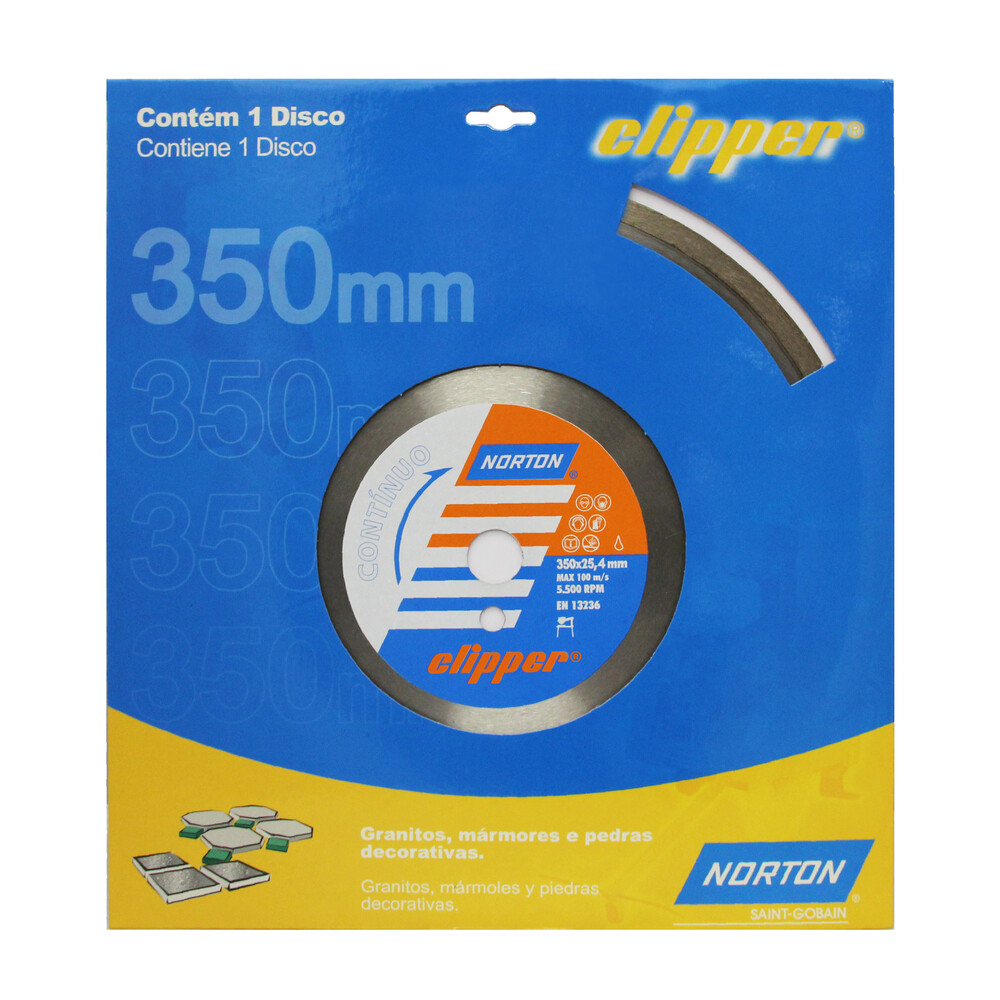 Disco de Corte Clipper Contínuo Diamantado 350 x 25,4 mm - Chimas ...