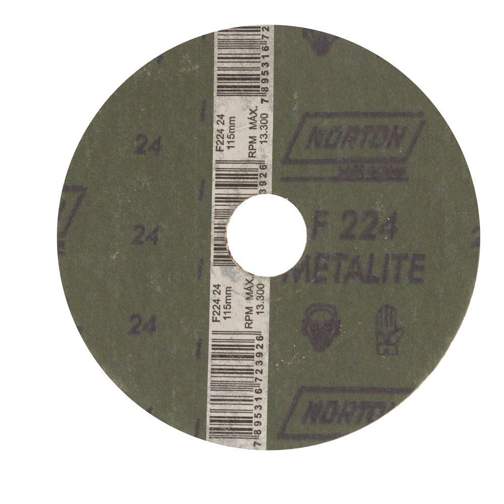 Caixa com 50 Discos de Lixa Fibra Metalite F224 Grão 24 115 x 22 mm ...