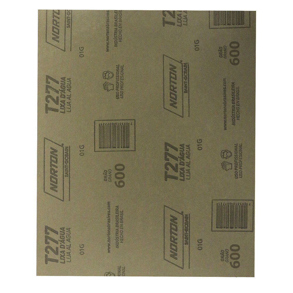 Folha de Lixa D'Água T277 Grão 600 230 x 280 mm - Chimas - Loja de ...