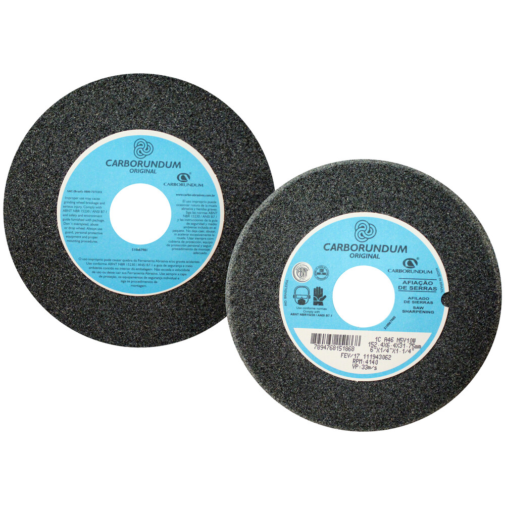 Caixa com 20 Rebolo Afiação de Serras Chanfrado 152,4 x 6,4 x 31,75 mm ...