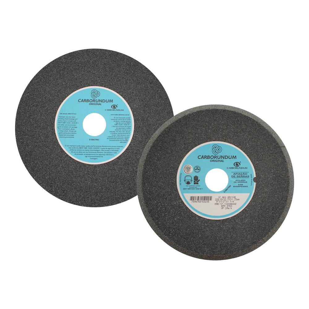 Caixa com 10 Rebolo Afiação de Serras Chanfrado 228,6 x 12,7 x 31,75 mm ...