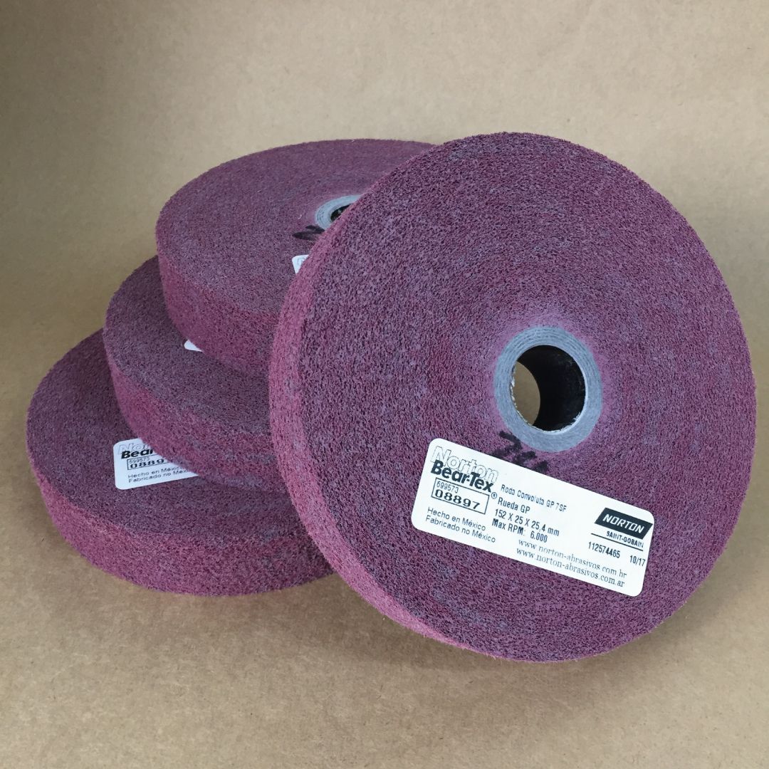 Caixa com 2 Roda Convoluta GP Densidade 1-9 SF 152 x 50 x 25,4 mm ...