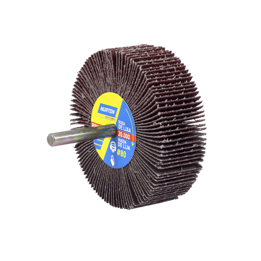 Caixa com 12 Roda de Lixa Flap PG Mini Kontour MK com Haste R319 Grão ...