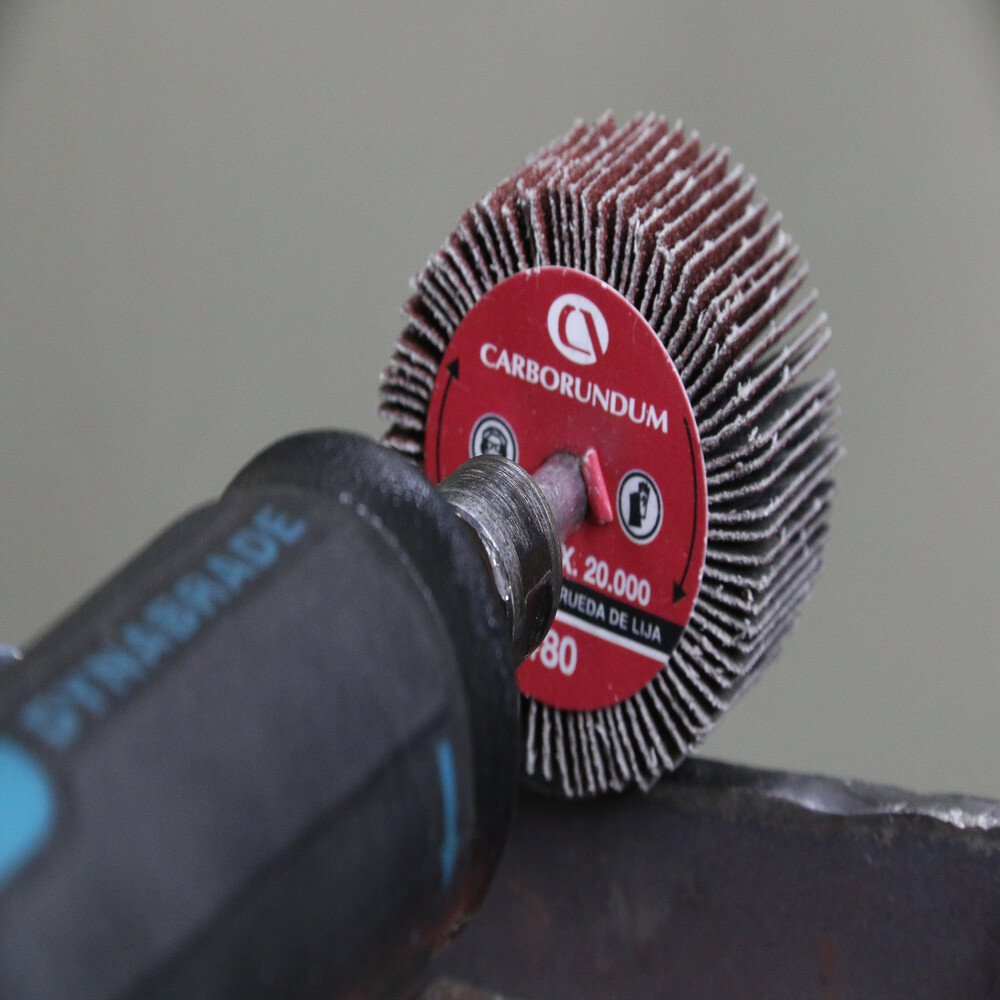 Caixa com 12 Roda de Lixa Flap PG Mini Kontour MK com Haste CARBO Grão ...