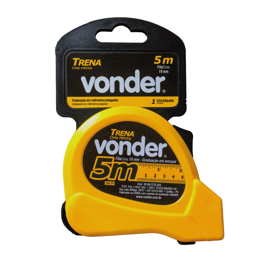 TRENA DE AÇO 5 M X 19 MM VONDER - Chimas - Loja de Lixas e Fitas Adesivas