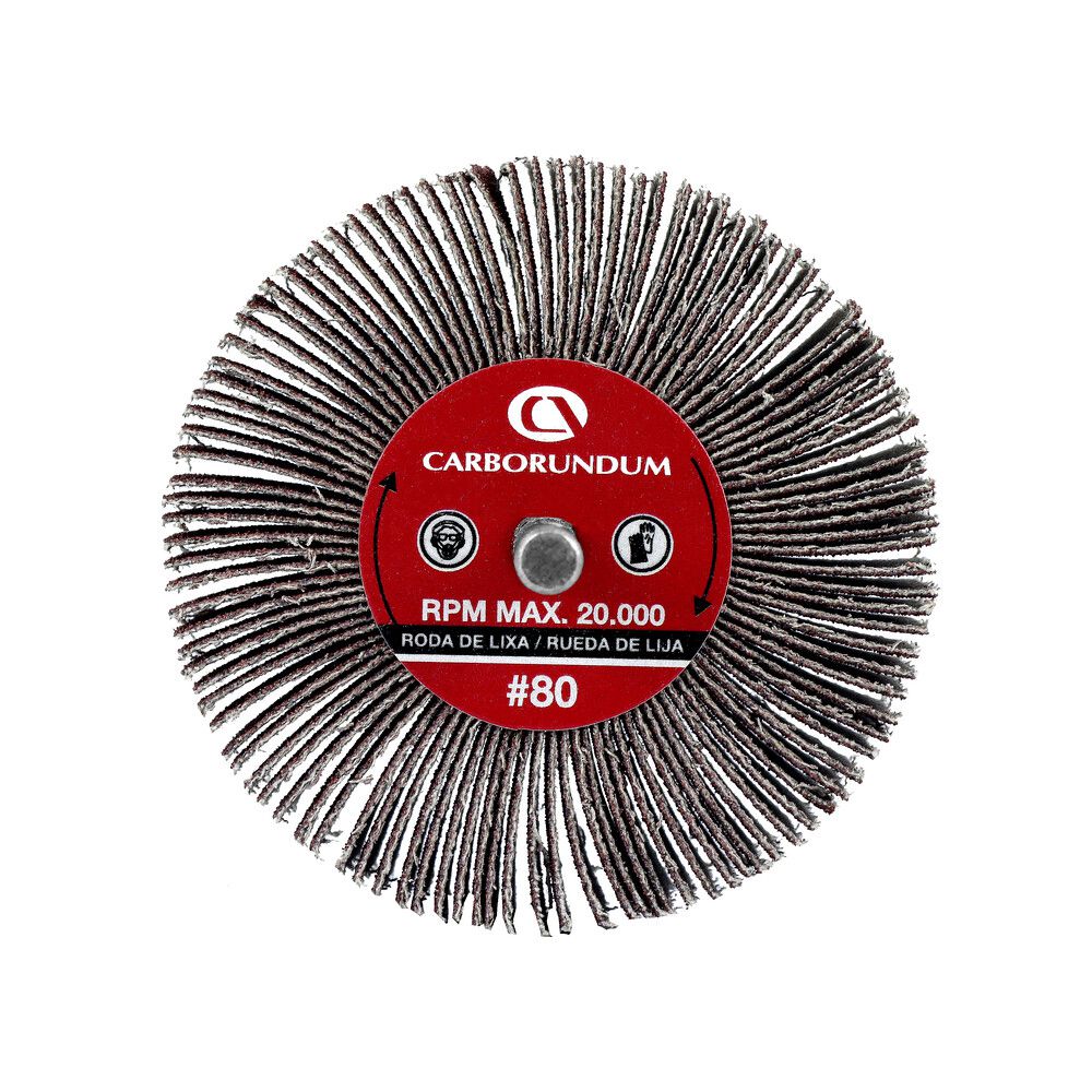 Roda de Lixa Flap PG Mini Kontour MK com Haste CARBO Grão 80 75 x 25 mm ...