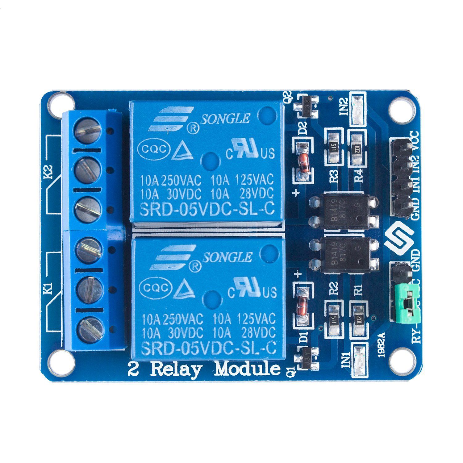 Modulo Relé 2 Canais 5v Pic Arduino Automação Armazém Da Elétrica