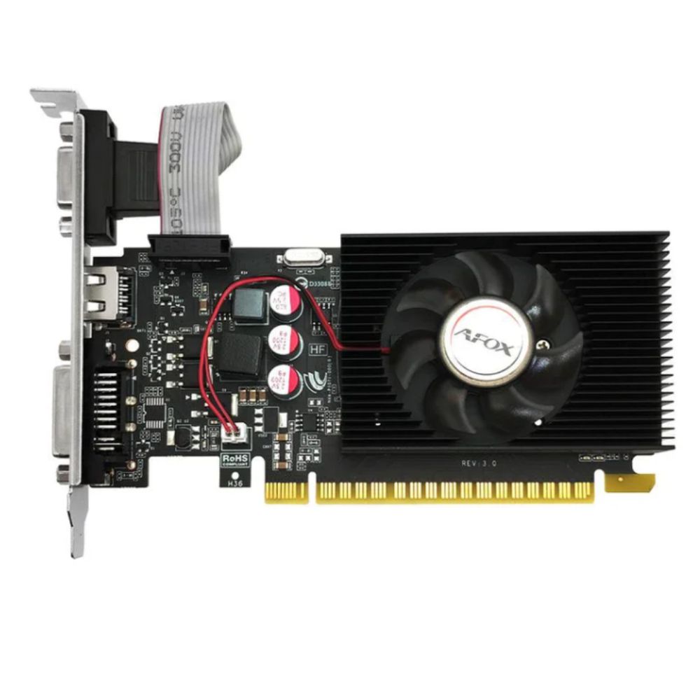 PLACA DE VIDEO AFOX GEFORCE GT610 2GB DDR3 64 BITS LP - HDMI - DVI - VGA - AF610-2048D3L7-V6 ...